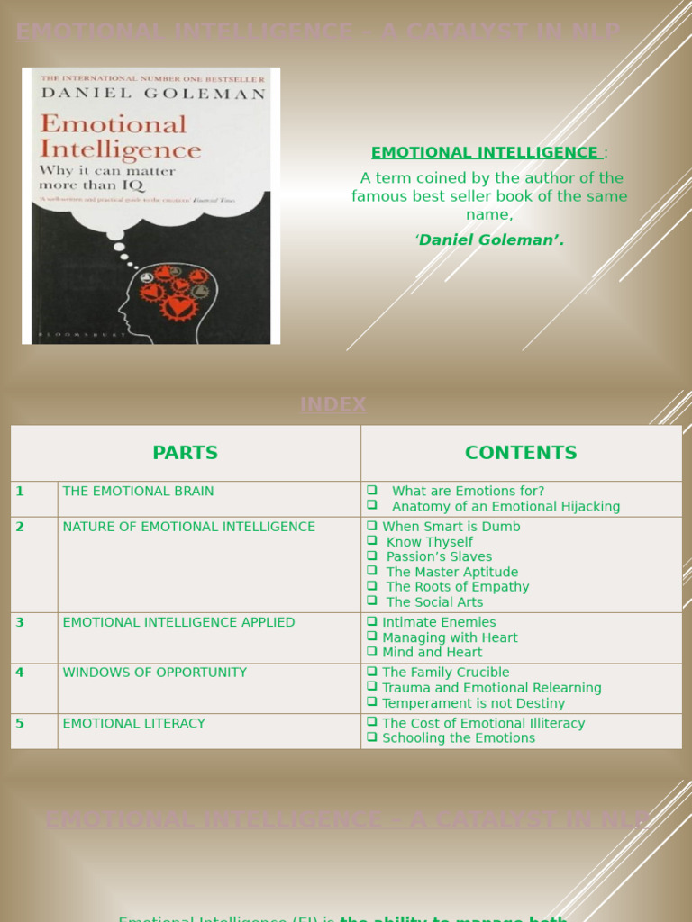 Emotional Intelligence in NLP | PDF | Emotional Intelligence | Empathy
