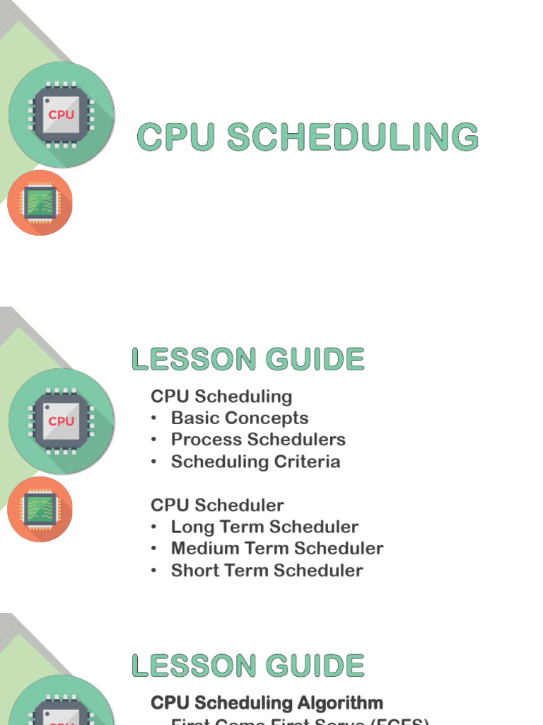 Final Term PPTT 1 - CPU Scheduling | PDF | Scheduling (Computing) | Process (Computing)