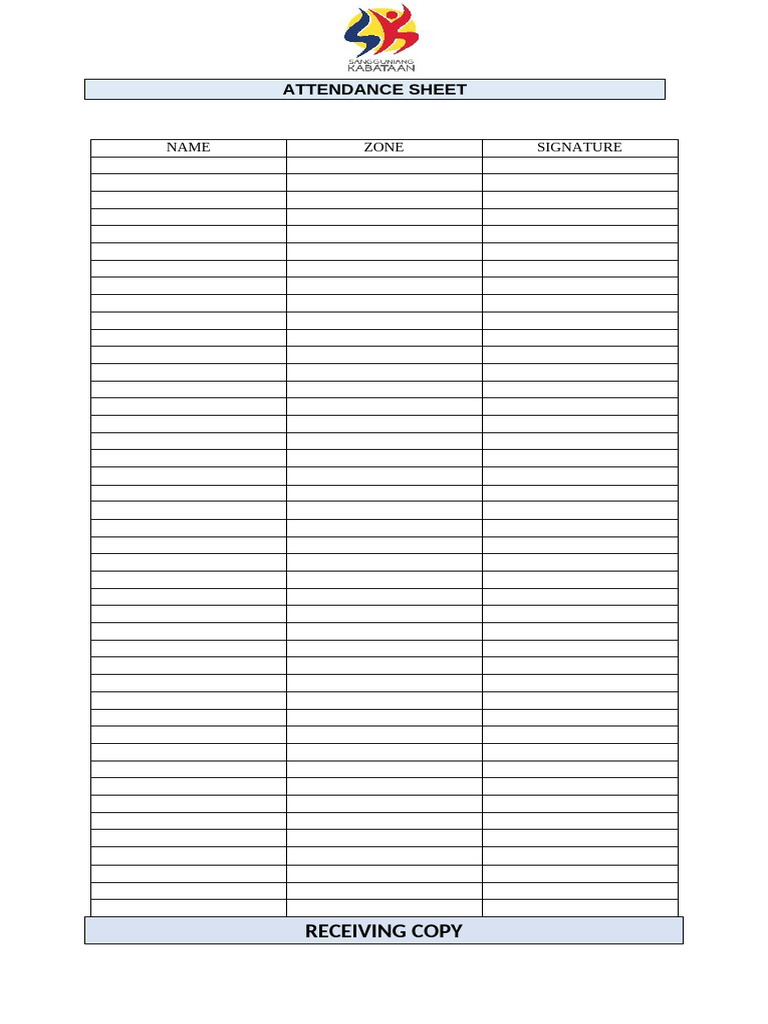 ATTENDANCE SHEET | PDF