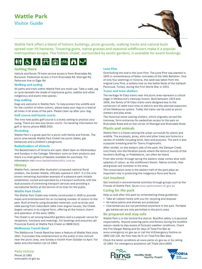 Wattle Park Visitor Guide | PDF