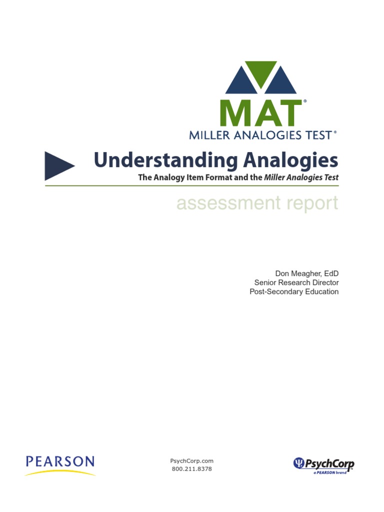 MAT Understanding Analogies | PDF | Analogy | Test (Assessment)