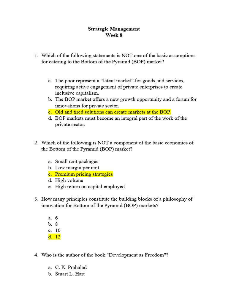 Strategic Management | PDF | Sustainability | Market (Economics)