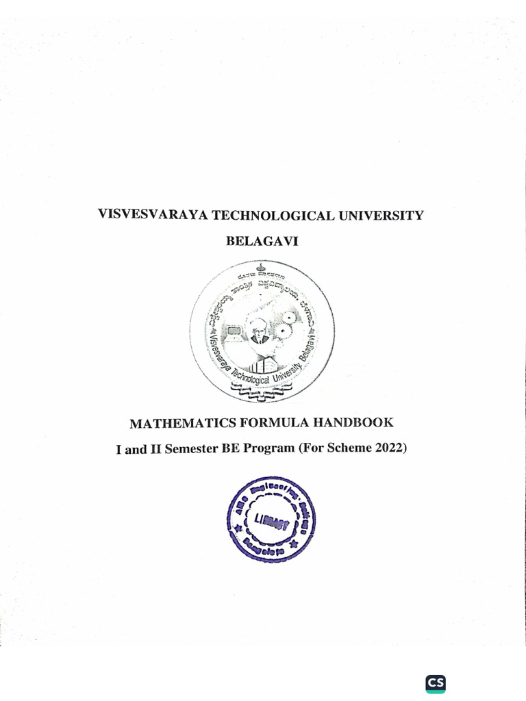 VTU_Math_formula_book | PDF
