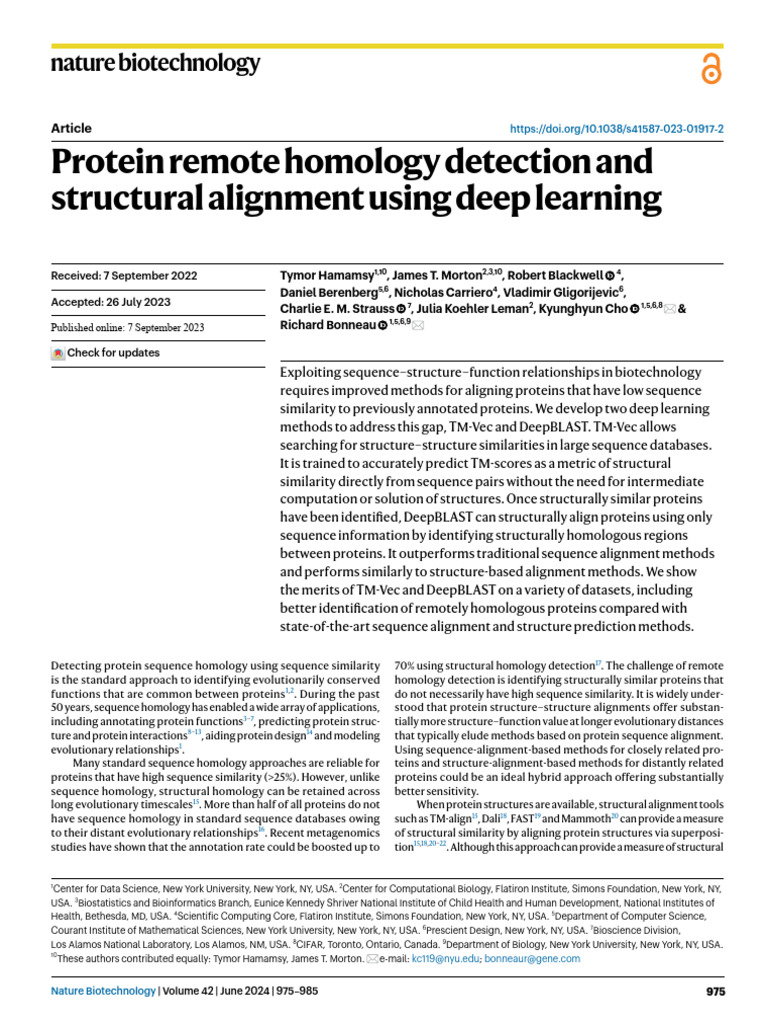 Protein Remote Homology Detection Research Paper | PDF