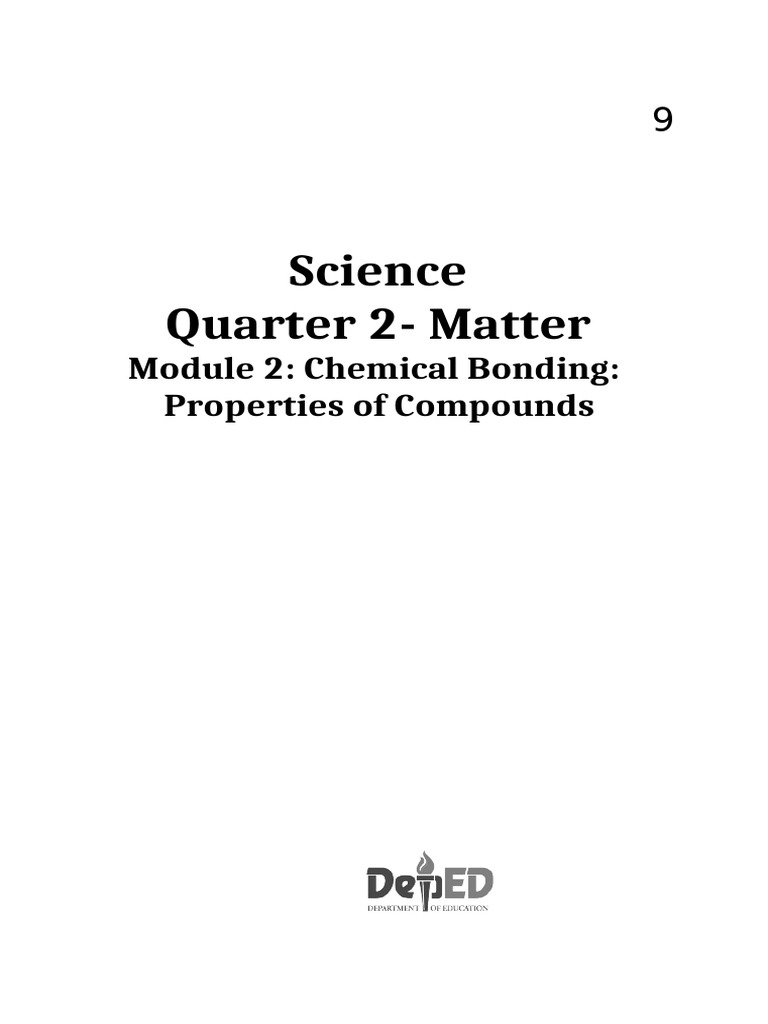 Self Learning Module Grade 9 2nd Quarter Chem Bonding 2 | PDF ...