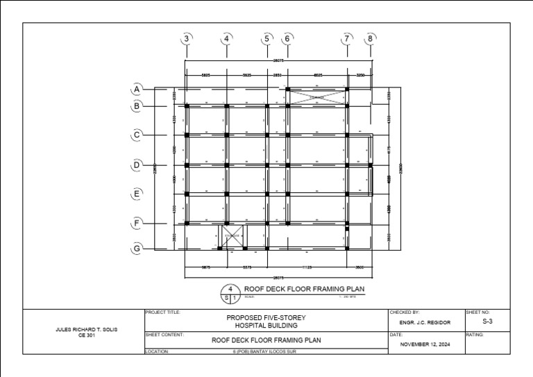 Roof Deck Floor Framing | PDF | Xadrez