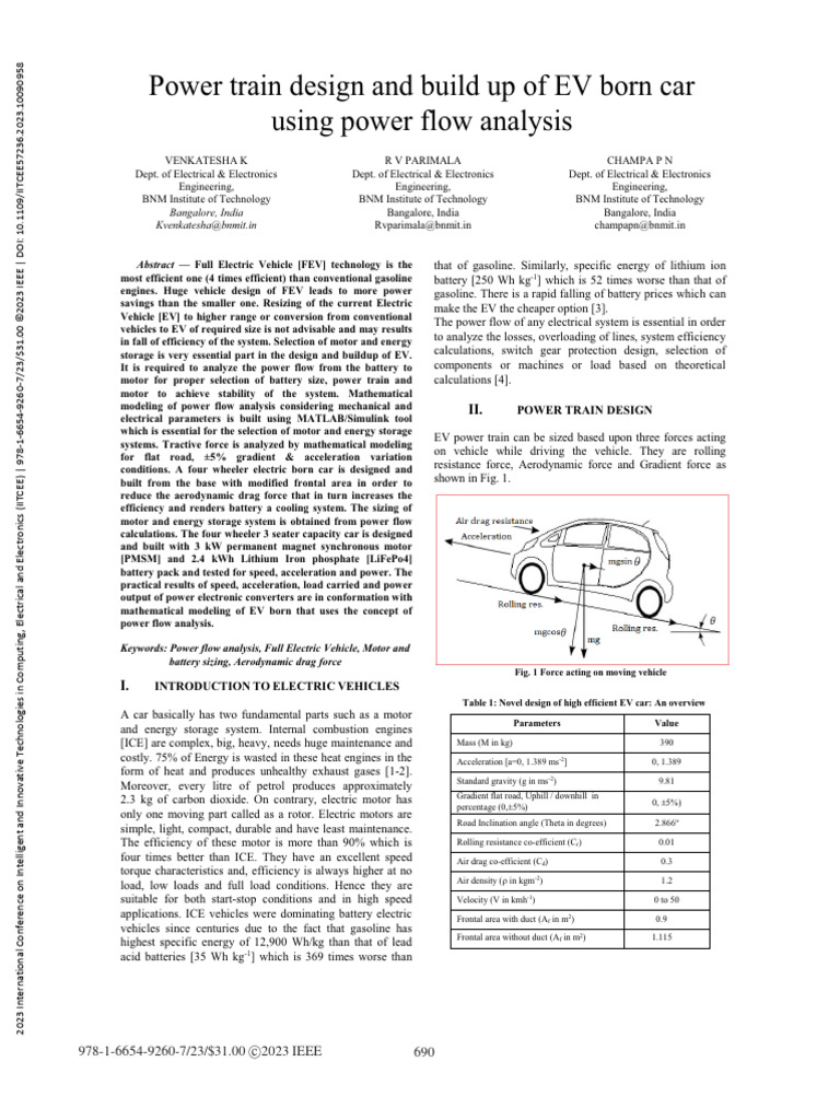 Power Train Design and Build Up of EV Born Car Using Power Flow ...