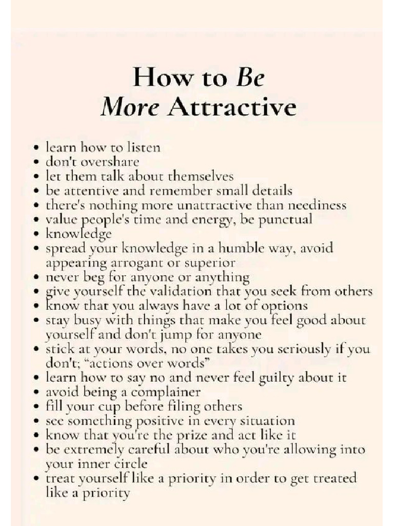 How To Be More Attractive | PDF