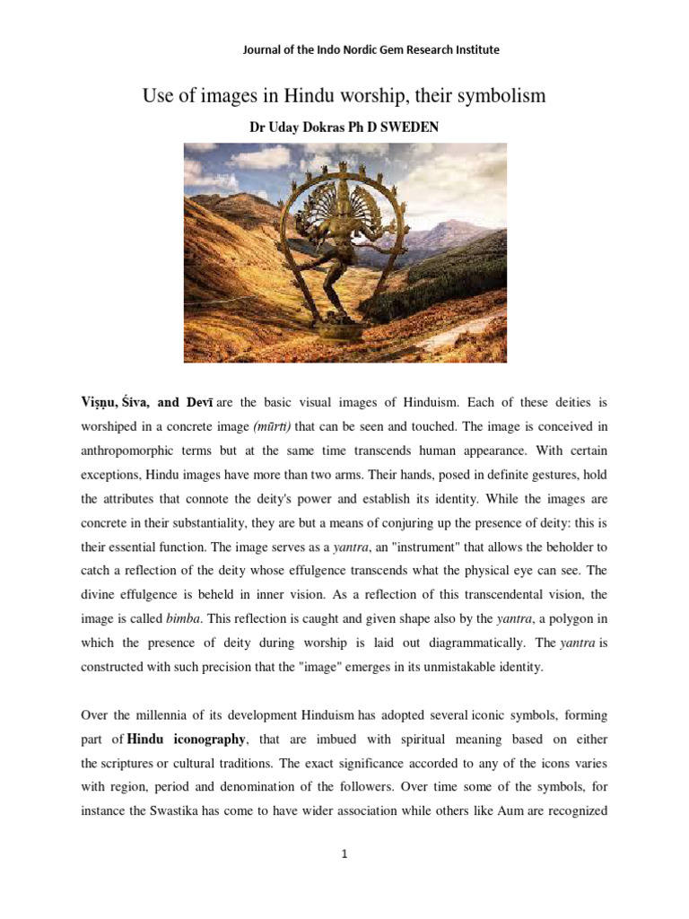 Hindu Worship: Symbolism of Deity Images | PDF | Hindu Iconography | Shiva