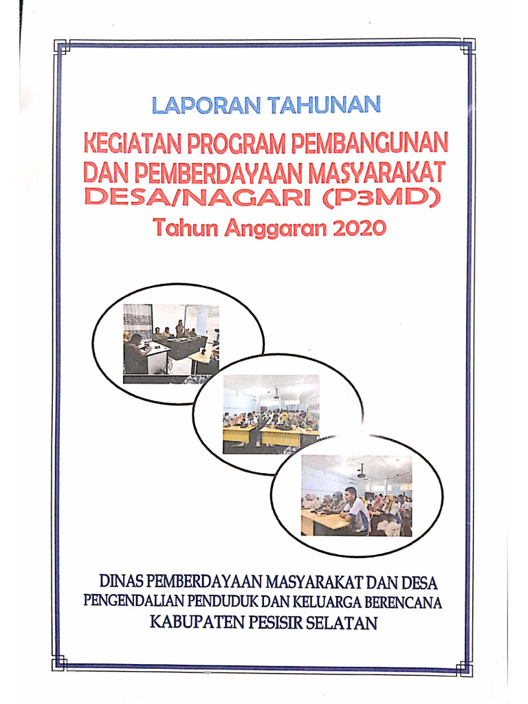 Laporan Kegiatan P3MD Tahun 2020 | PDF