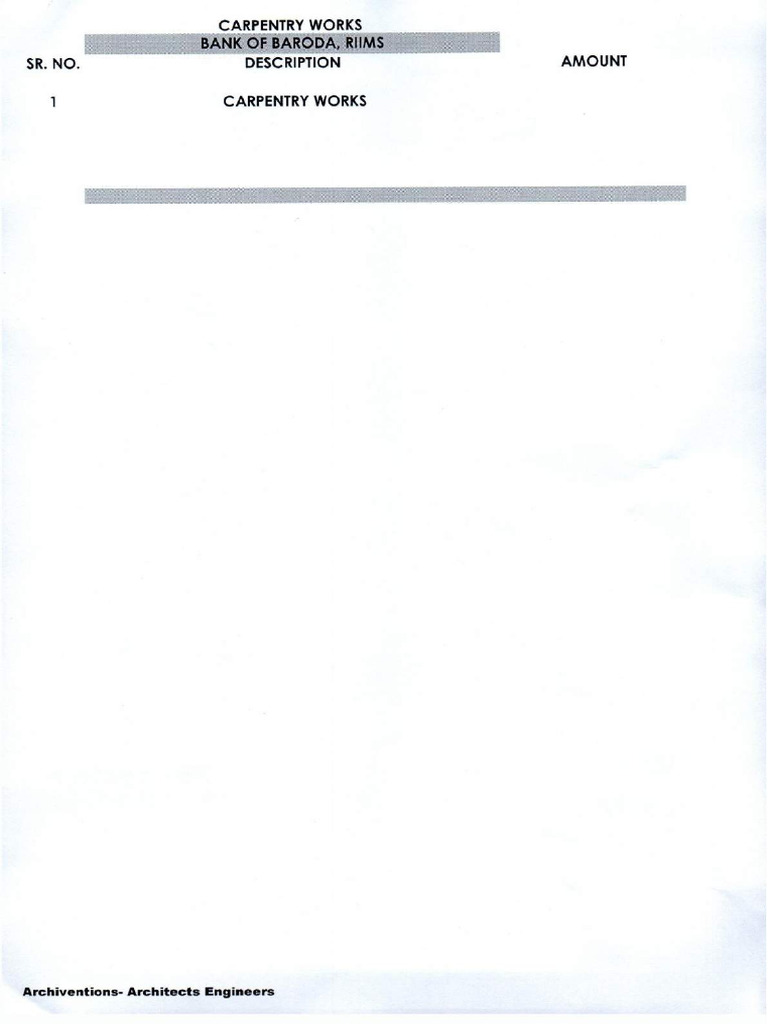 Carpentry-Works-BOQ | PDF