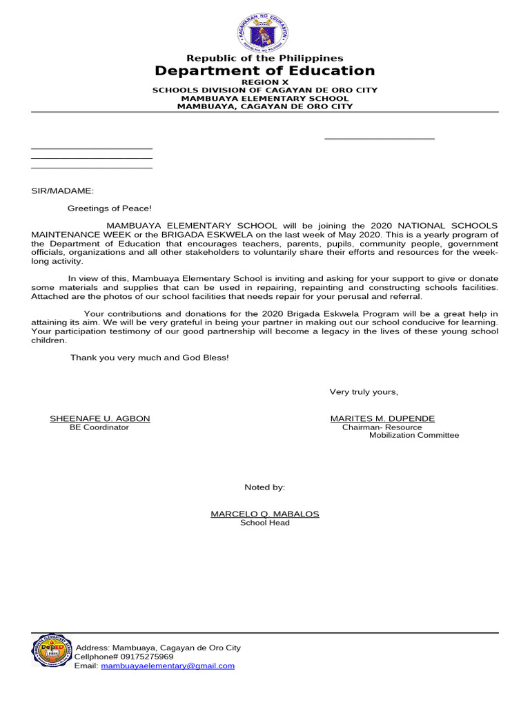 brigada-solicitation-letter | PDF