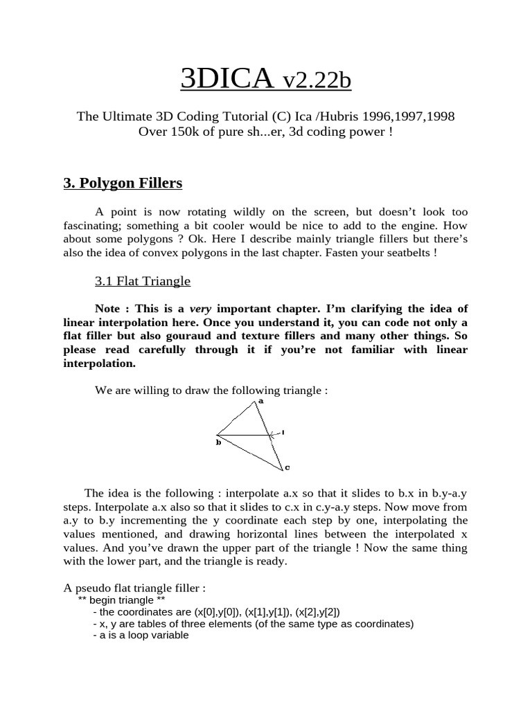 Polygon fillers | PDF | Texture Mapping | Graphics