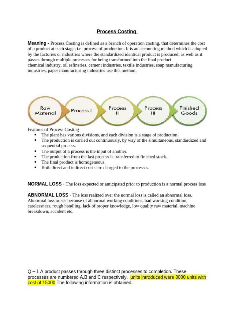Process costing | PDF | Economies