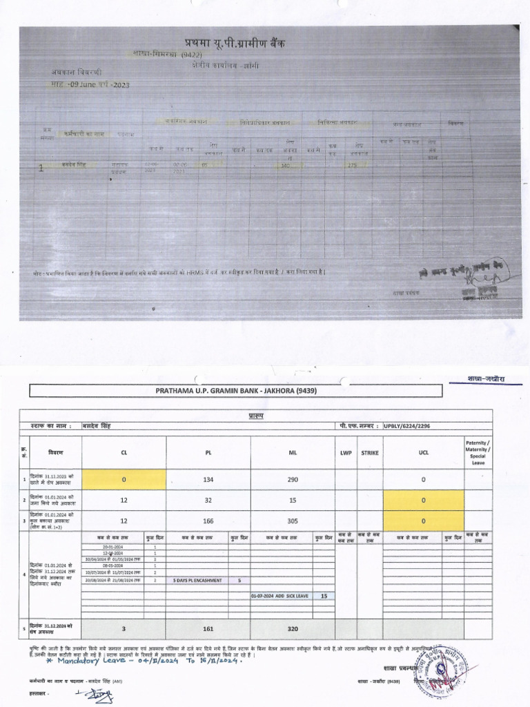 Leave Statement Baldev | PDF