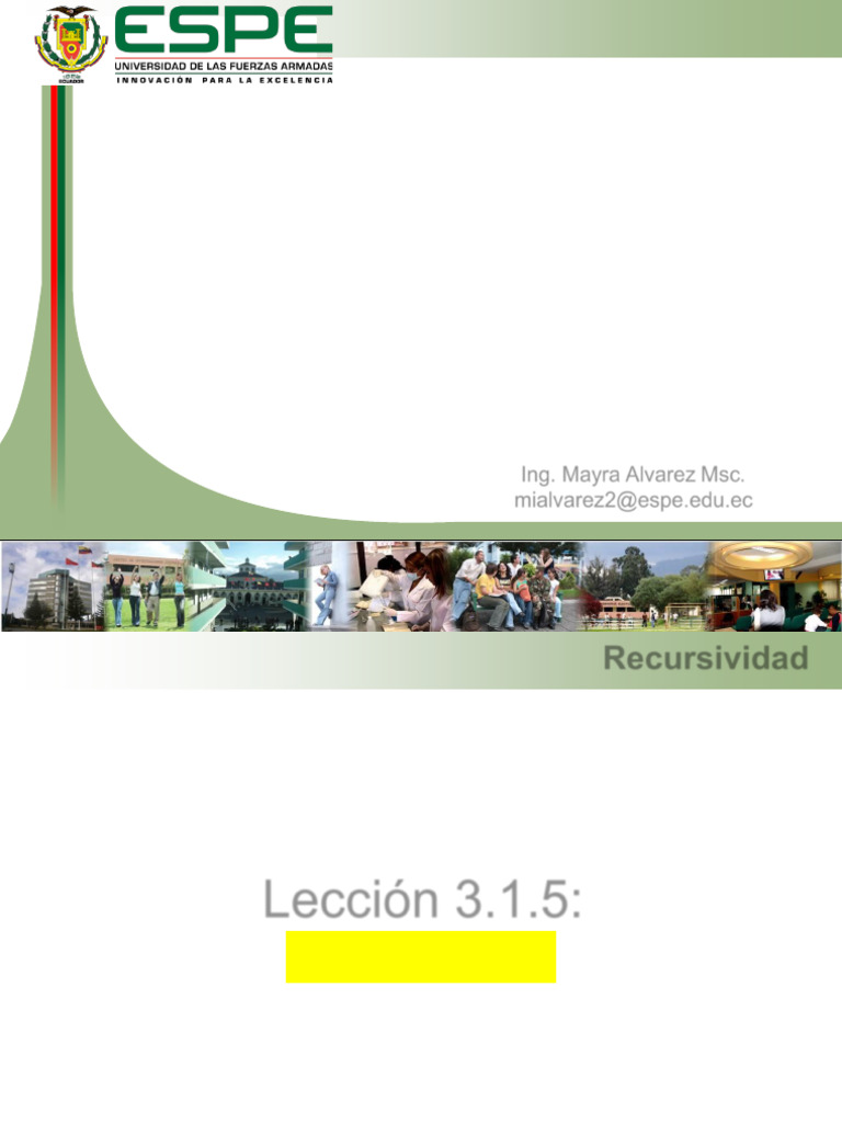 Leccion 9. Recursividad y Librerías | PDF | Matemáticas | Desarrollo de ...