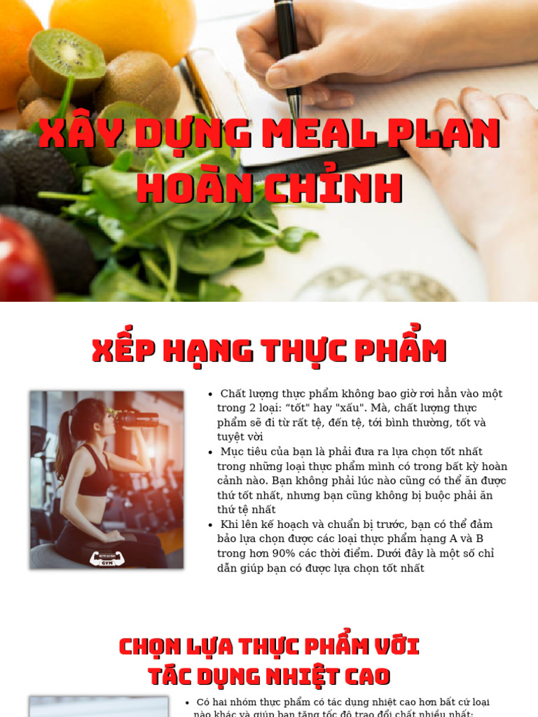 Xây Dựng Meal Plan Hoàn Chỉnh | PDF