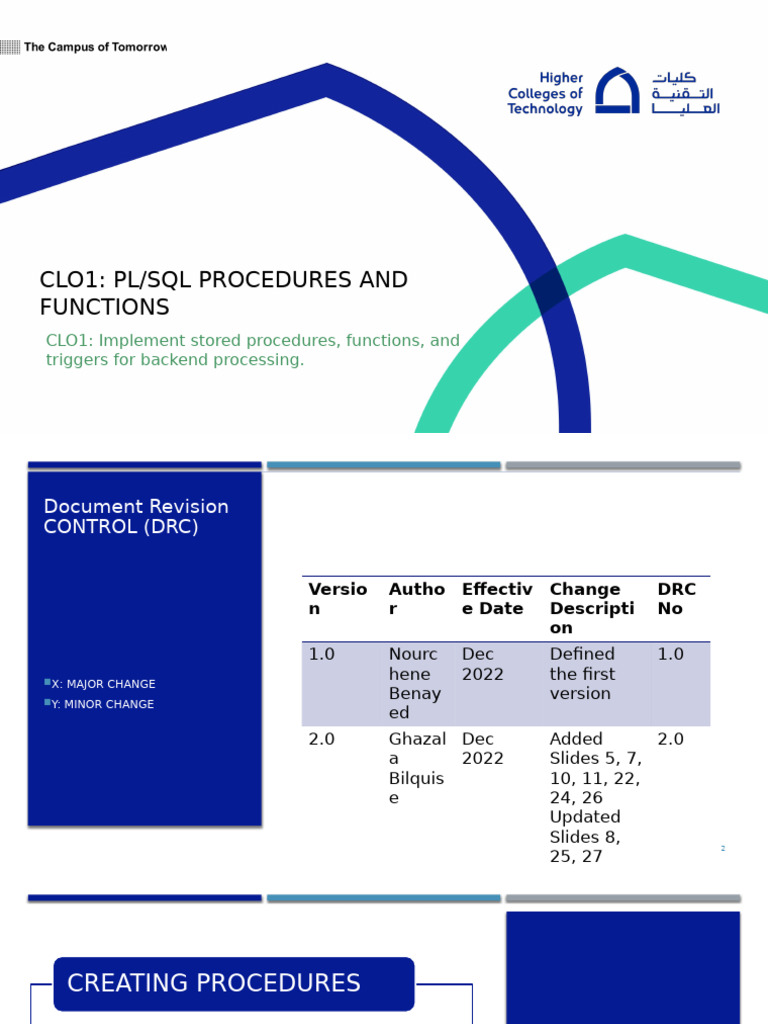 Clo1 02 Proceduresandfunctions Pdf Parameter Computer Programming Plsql