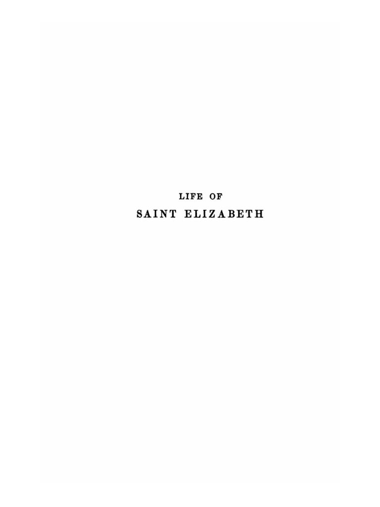 Life of Saint Elizabeth of Hungary | PDF