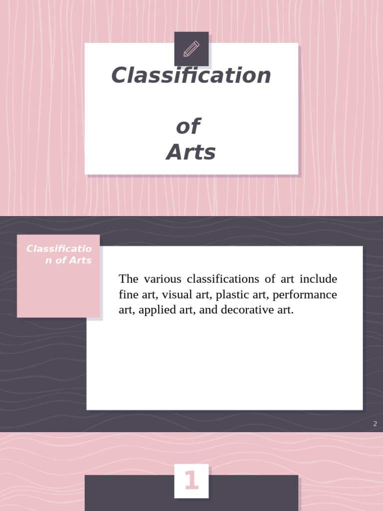 Classification of Arts | PDF | Fine Art | The Arts