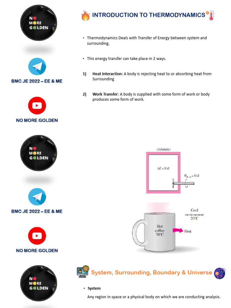 Introduction To Thermodynamics | PDF | Temperature | Gases