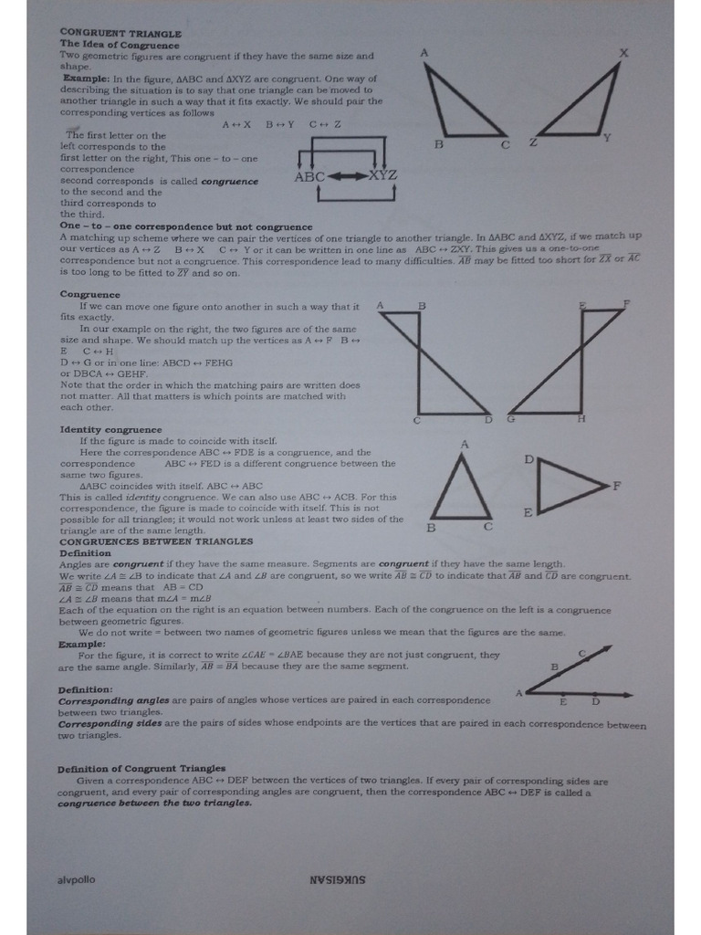 Congruent Triangles | PDF