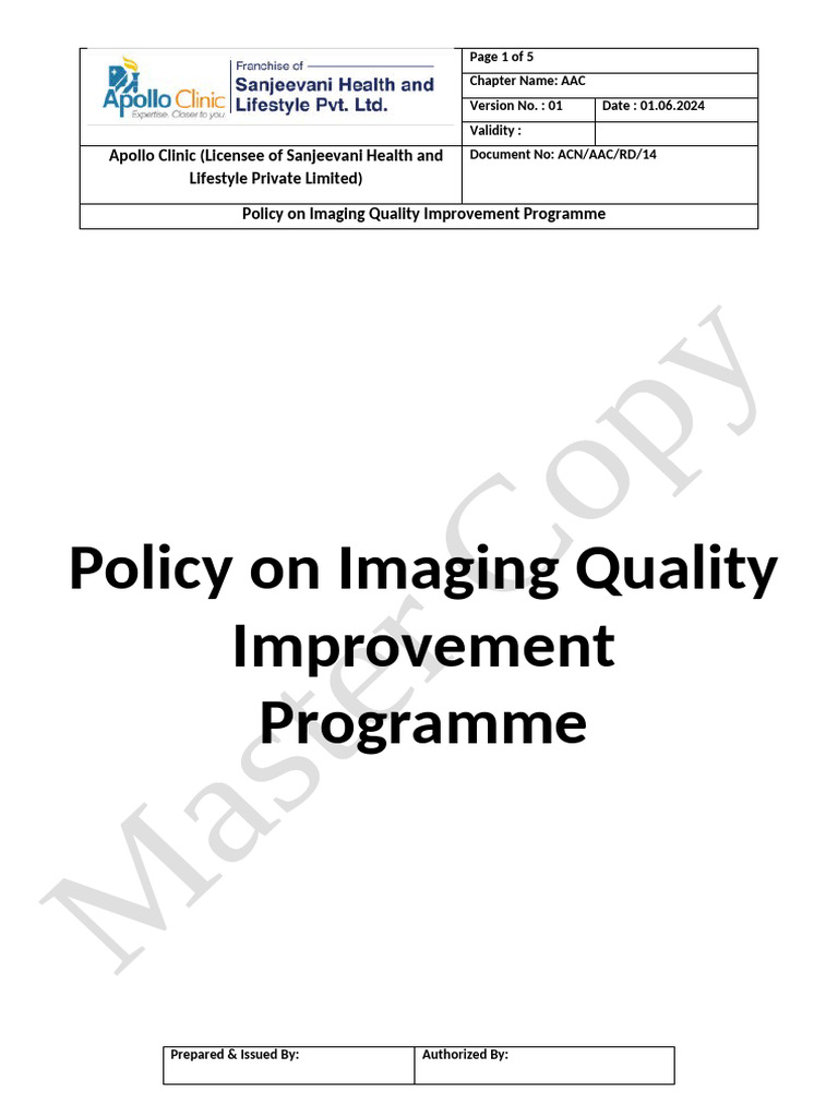 RD-14-Imaging Quality Improvement Programme | PDF | Radiology | Medical ...