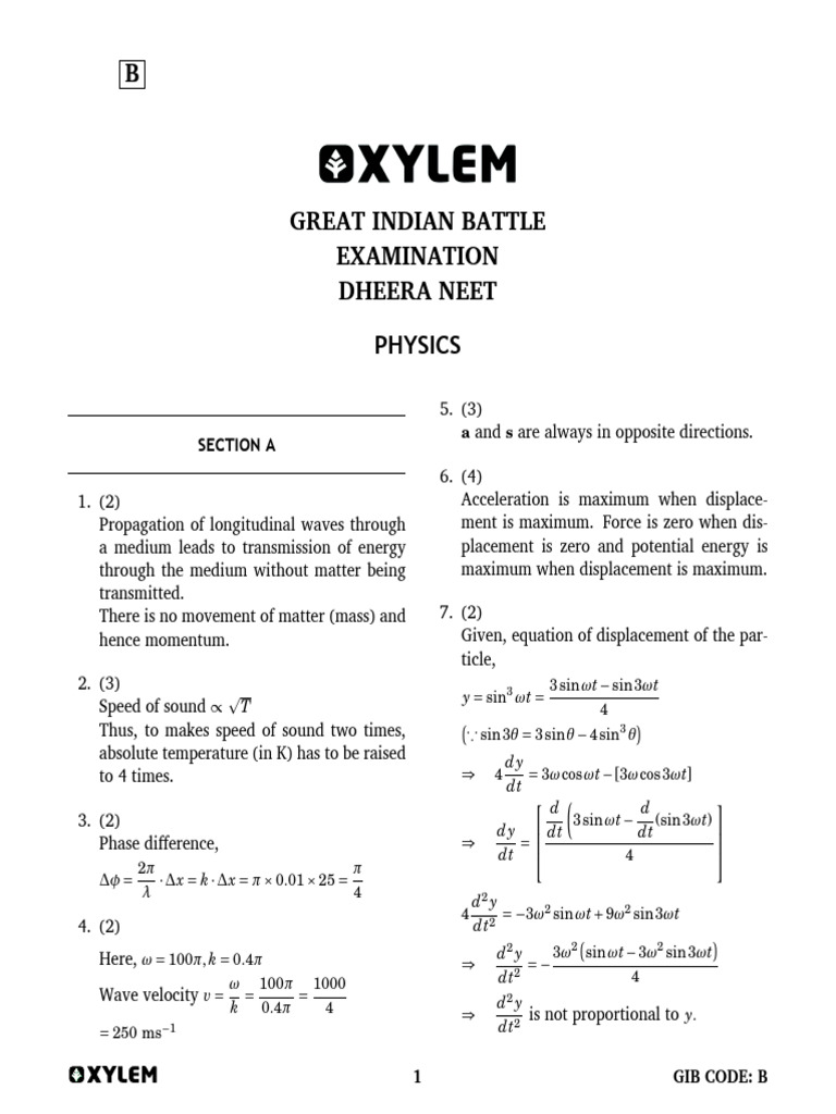 Gib Dheera Neet Code B Solutions 20-12-2024 | PDF | Amine | Chemical Reactions