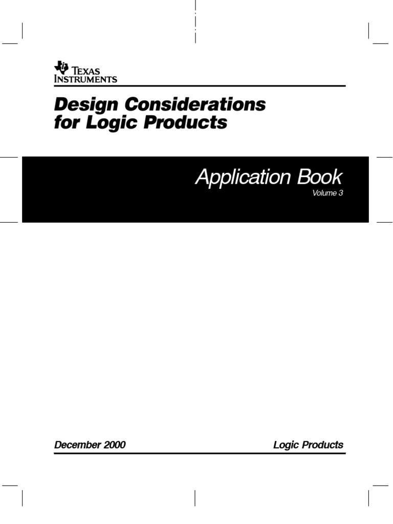 Sdya019 TI Vol 3 Design Considerations For Logic Products Applicat Book ...