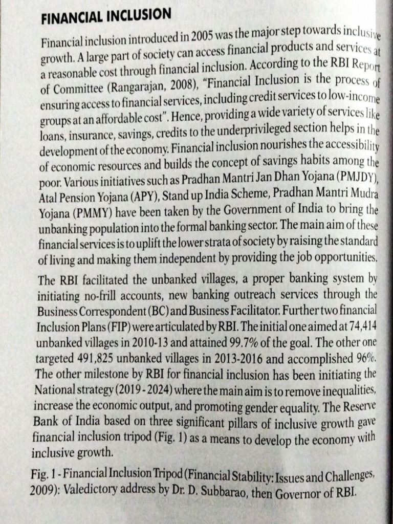 Financial Inclusion - Micro Finance - MUDRA | PDF