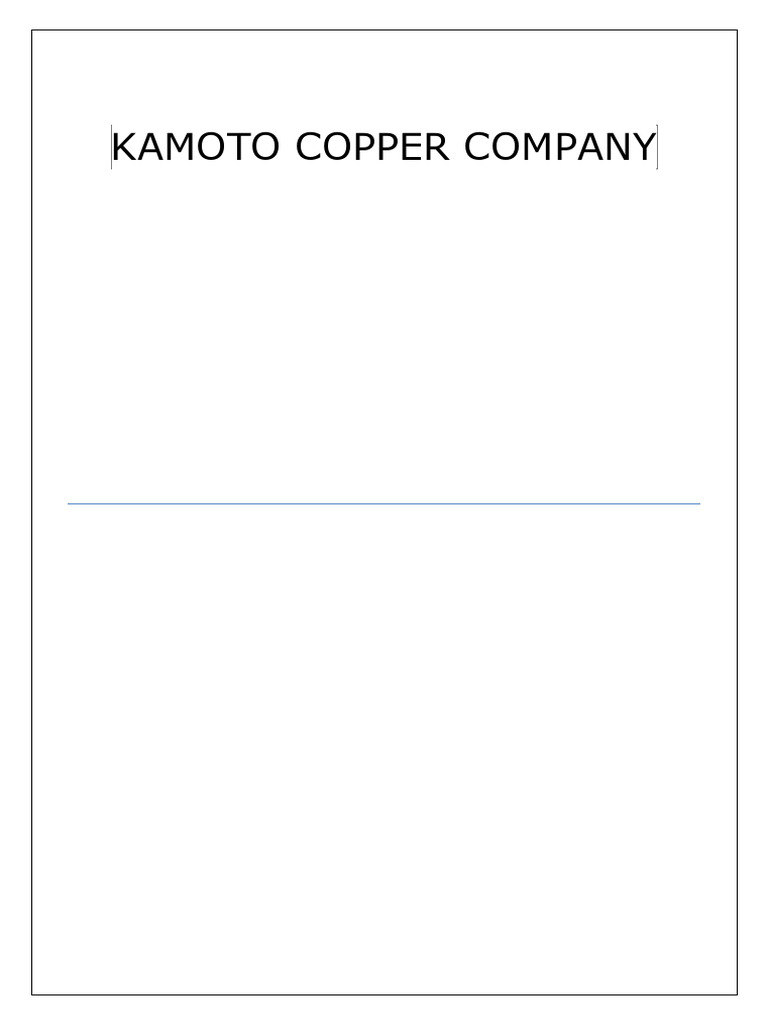 Kamoto Copper Company: Scope of Works and Services | PDF | Pipe (Fluid Conveyance) | Performance ...