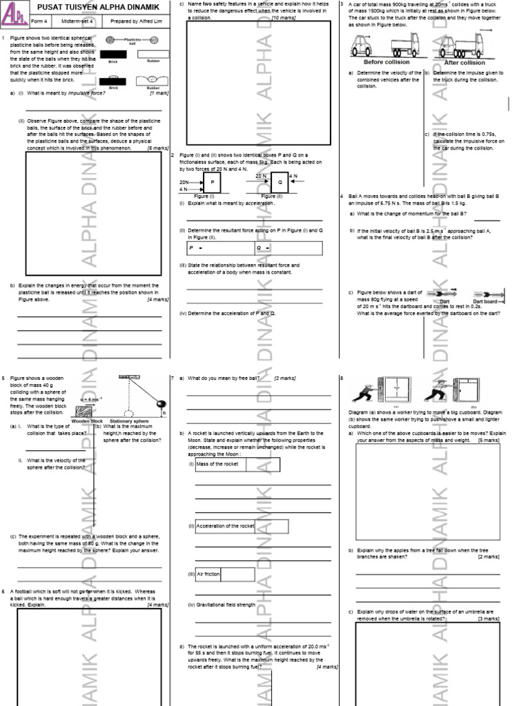 Midterm Set 4 Watermark | PDF | Mass | Rocket