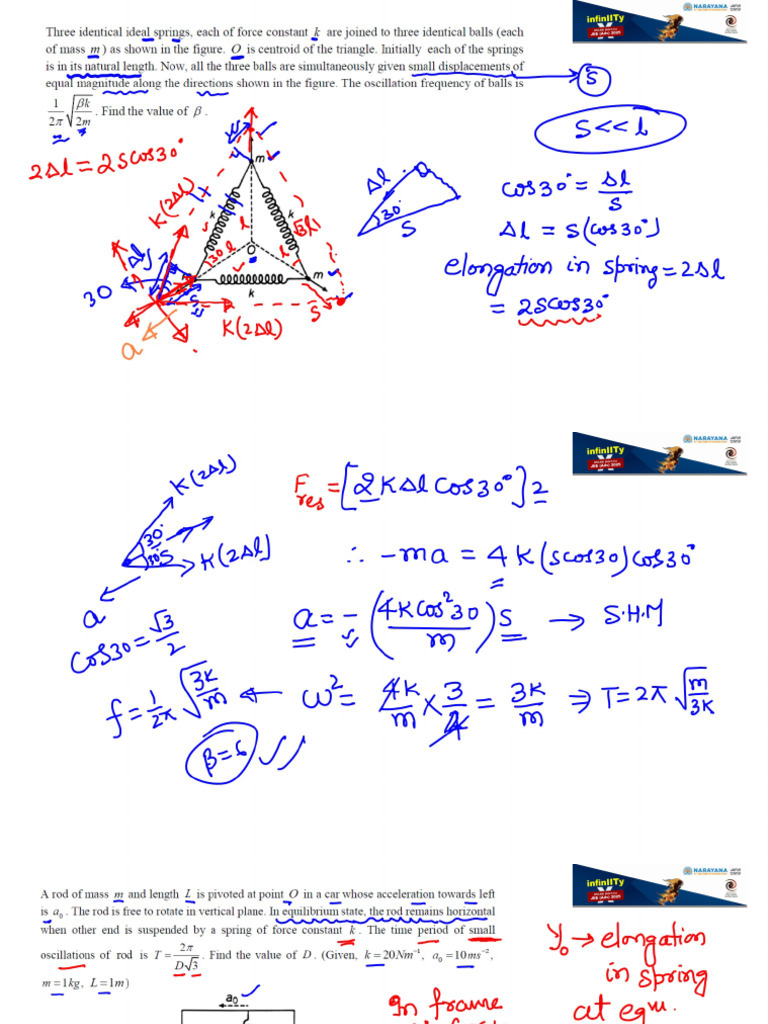 Physics Oscillations & Waves - 2 Class Notes by Nitin Sinha Sir | PDF