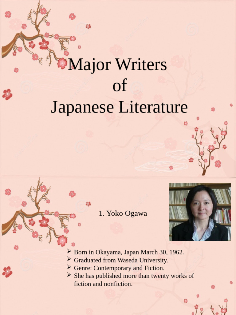 Key Figures in Japanese Literature | PDF | Novels | Japanese Literature