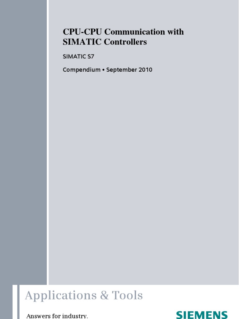 CPU-CPU Communication With Simatic S7 | PDF | Technology & Engineering