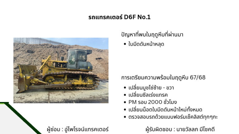 รถแทรคเตอร์ D6f Pdf
