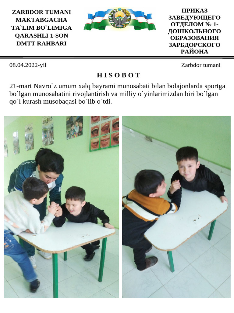 Hisobot Dildora Opcha | PDF