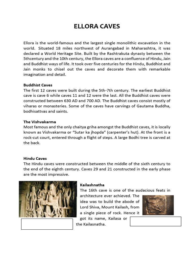 ELLORA CAVES | PDF | Indian Religions | Indian Philosophy