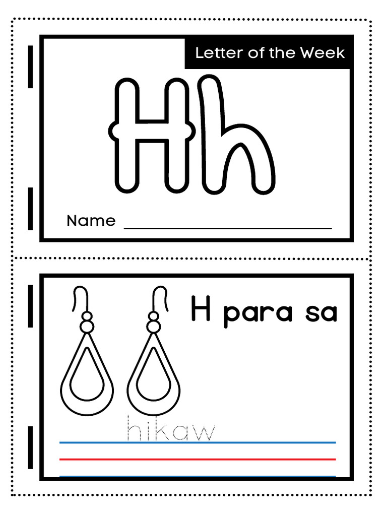 Alphabet Letter H Tracing and Coloring Worksheets For Kids | PDF