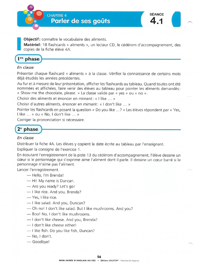 Anglais - Parler de Ses Gouts - Seance 1 | PDF