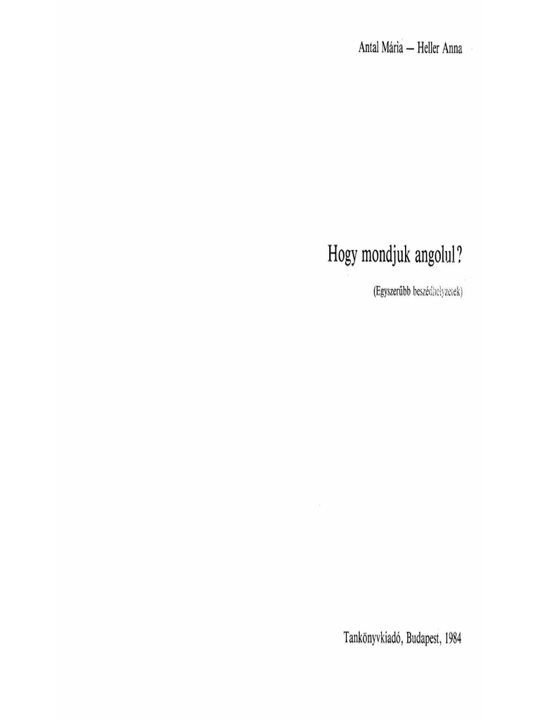 Hogy Mondjuk Angolul | PDF
