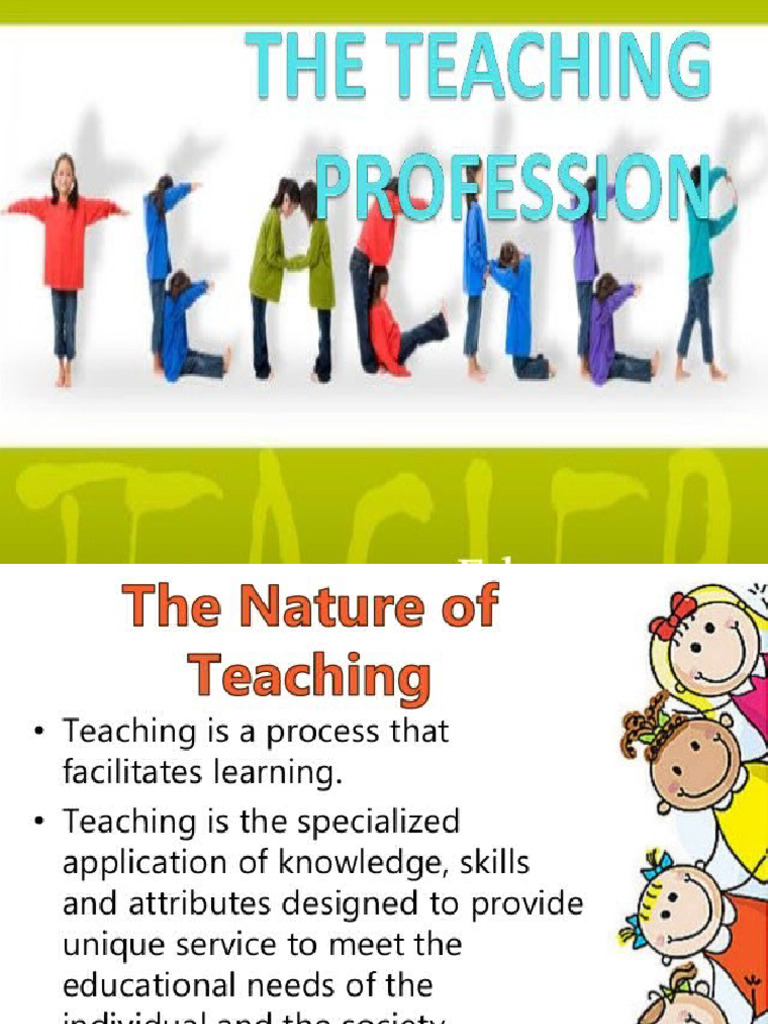 PED 2 Presents Teacher As A Profession | PDF