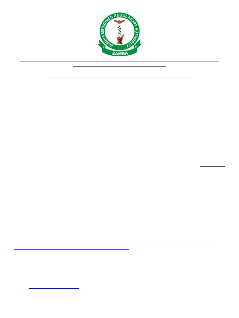 Zambia Non-IVD Medical Devices Registration | PDF