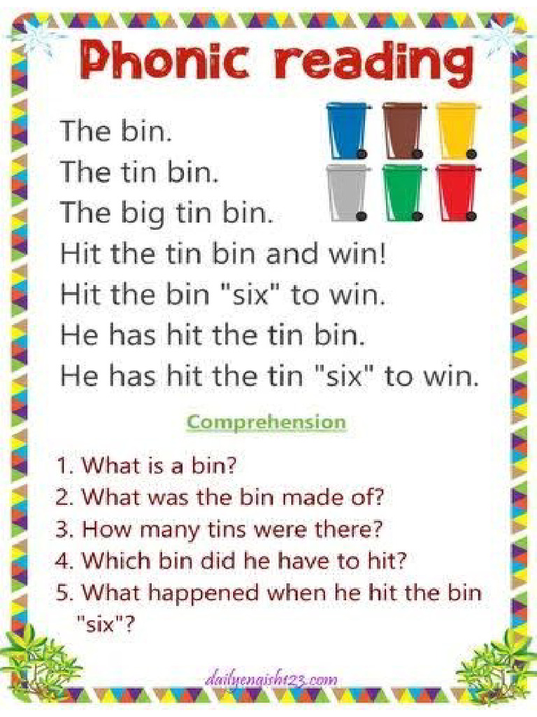 Phonic and CVC Reading | PDF