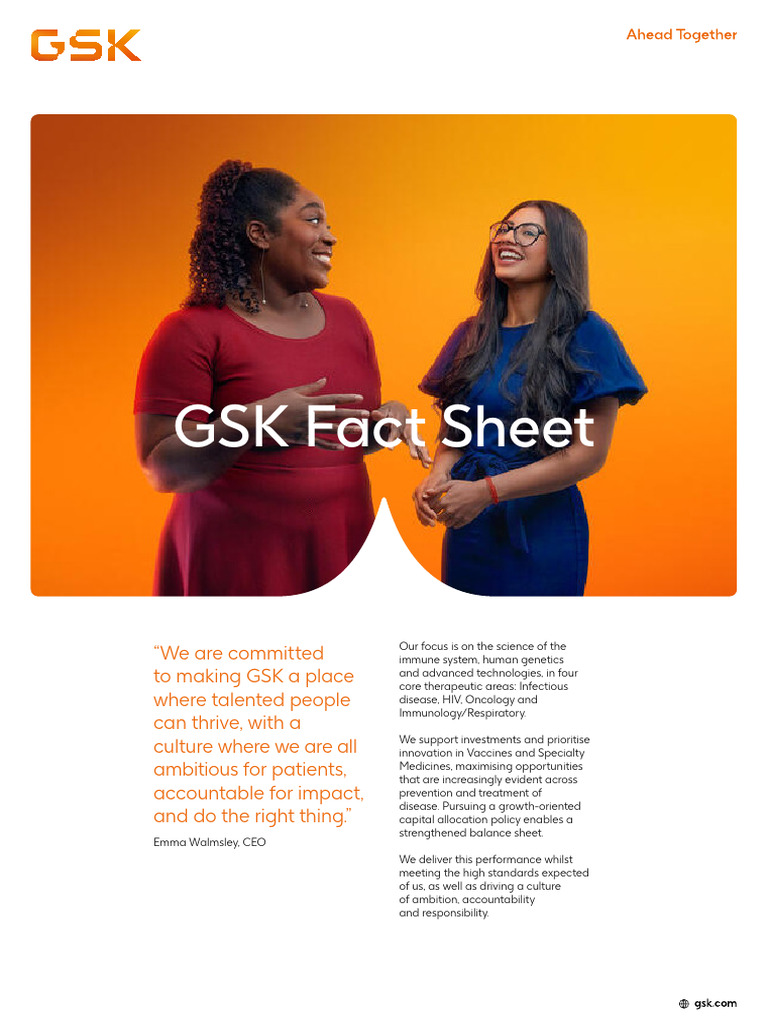 GSK A4 Factsheet April 2024 | PDF | Infection | Vaccines