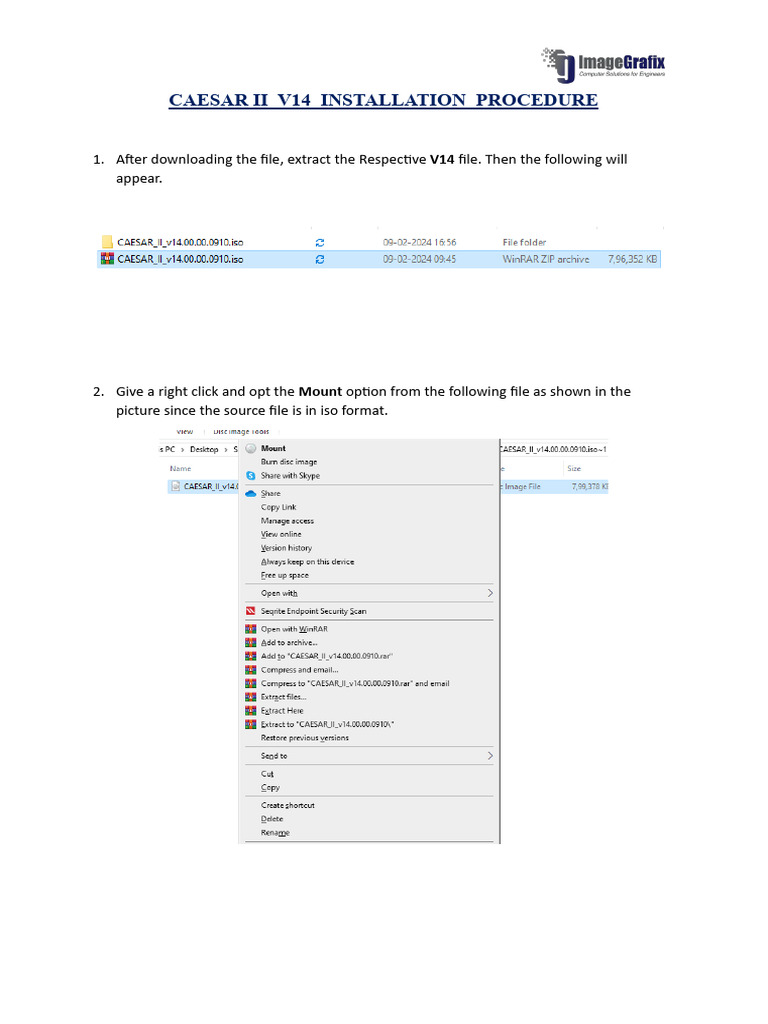CAESAR II V14 Installation Guide | PDF