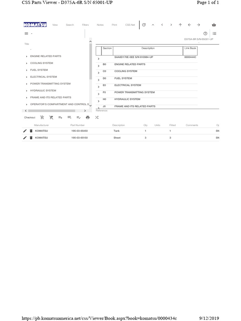 D375 A-6R Part Book Trial | PDF