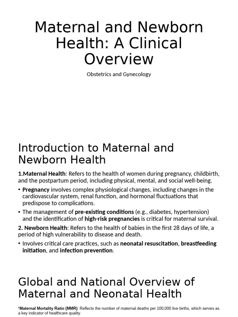 Maternal and Newborn Health | PDF | Maternal Health | Maternal Death