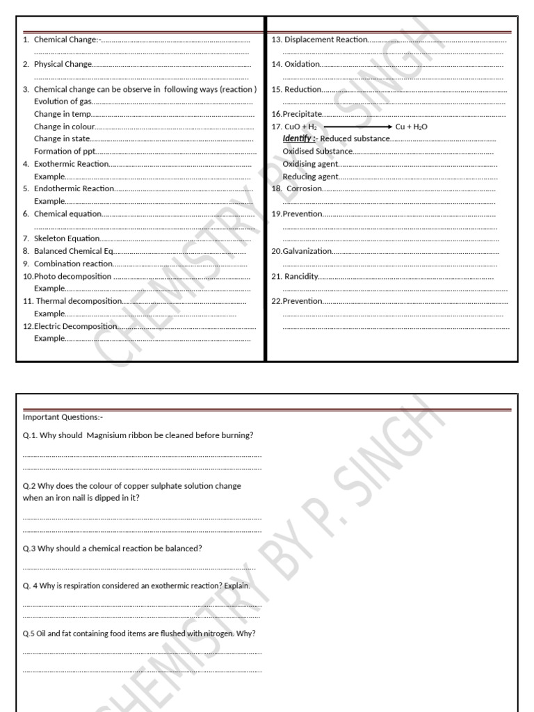 Chemical and Physical Changes Explained | PDF | Redox | Chemistry
