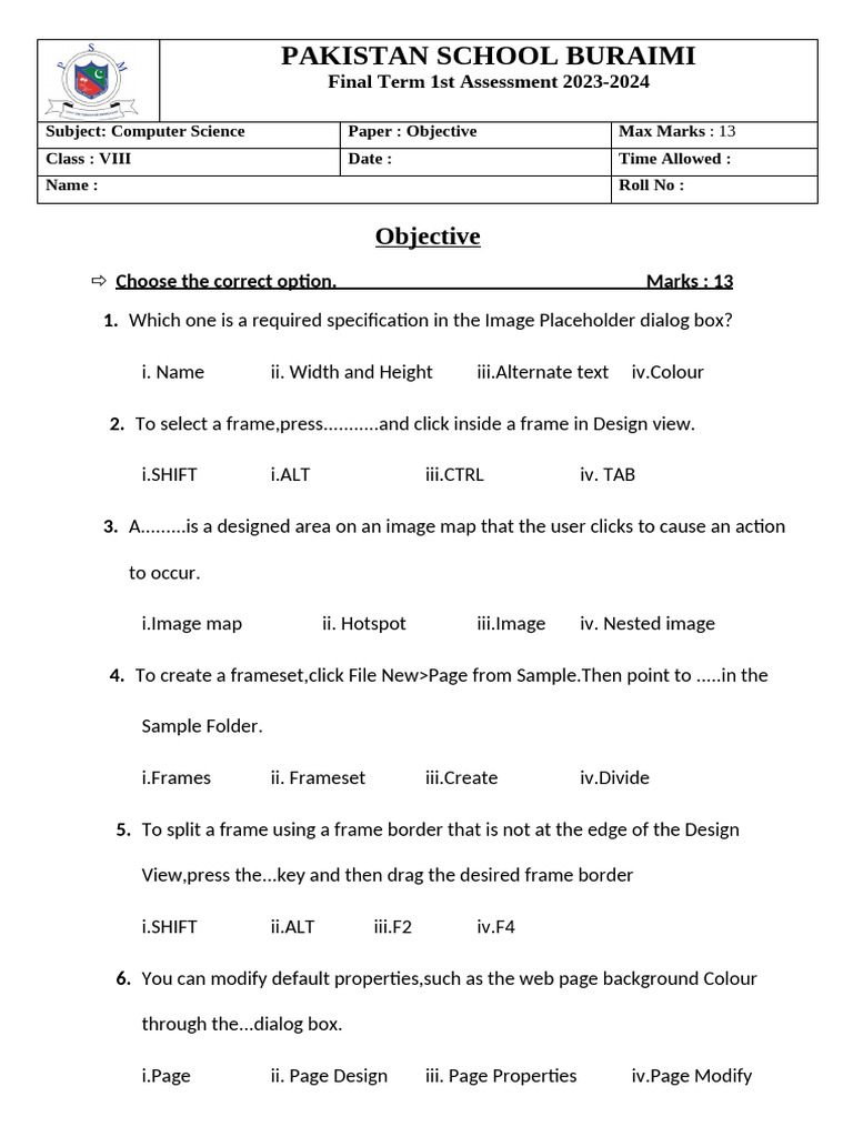 Final Term (1st Assesment ICT G8) | PDF | Hyperlink | World Wide Web